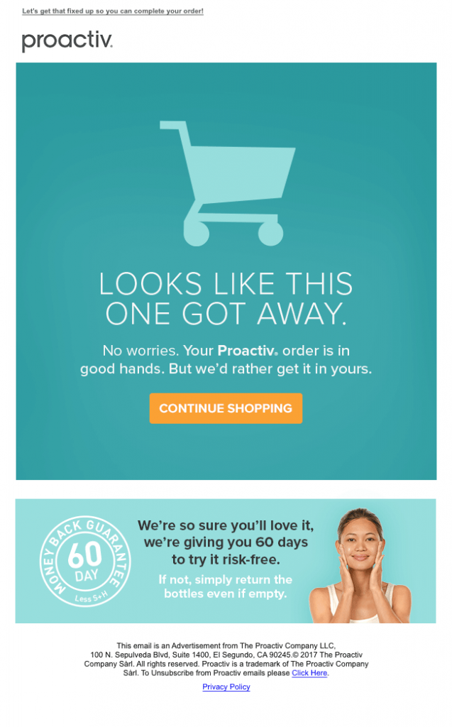 Cart Recovery Email Examples for Beauty and Cosmetics Brands - RetainIQ
