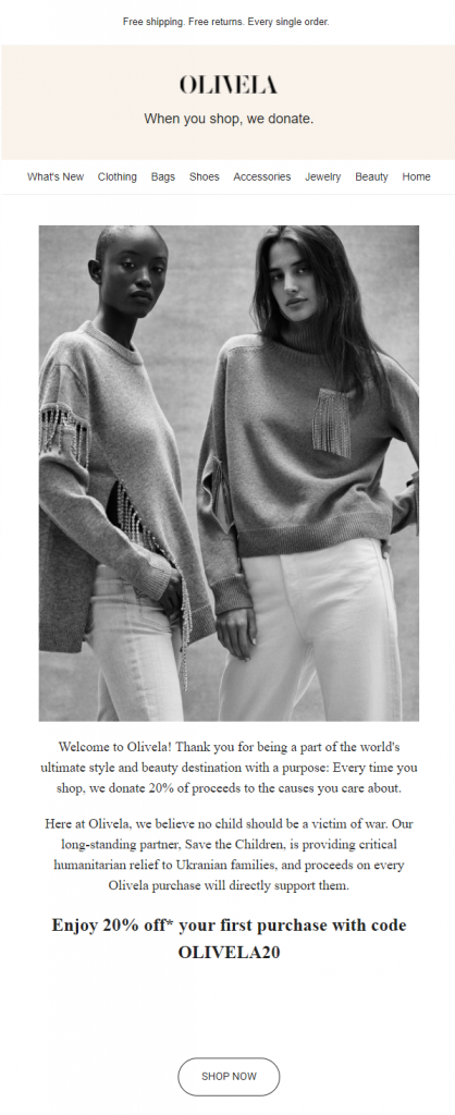 17 Fashion And Apparel Welcome Email Templates That Work - RetainIQ